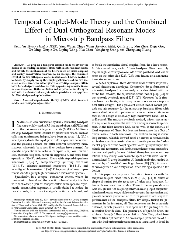 Temporal Coupled-Mode Theory and the Combined Effect of Dual Orthogonal Resonant Modes in ...