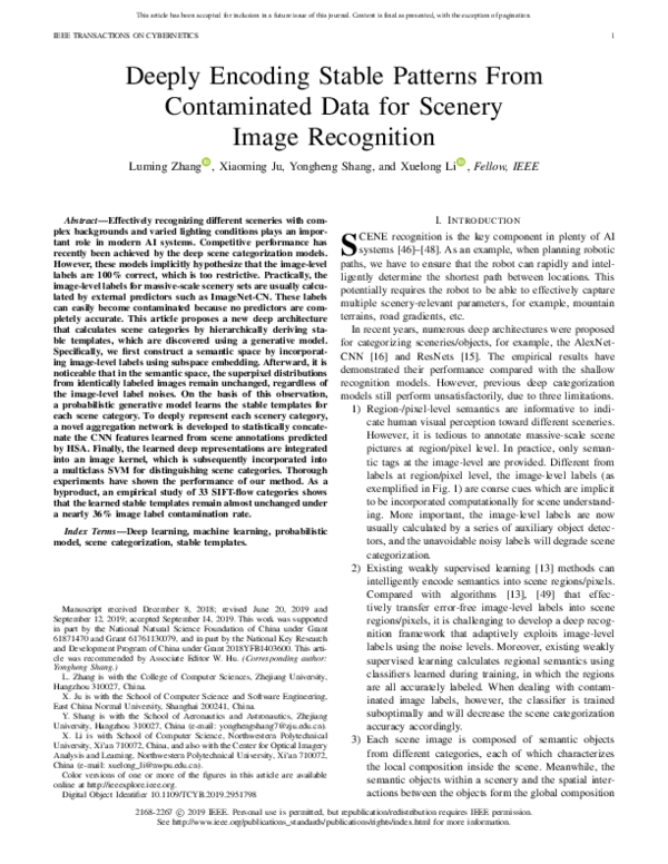(PDF) Deeply Encoding Stable Patterns From Contaminated Data for Scenery Image Recognition