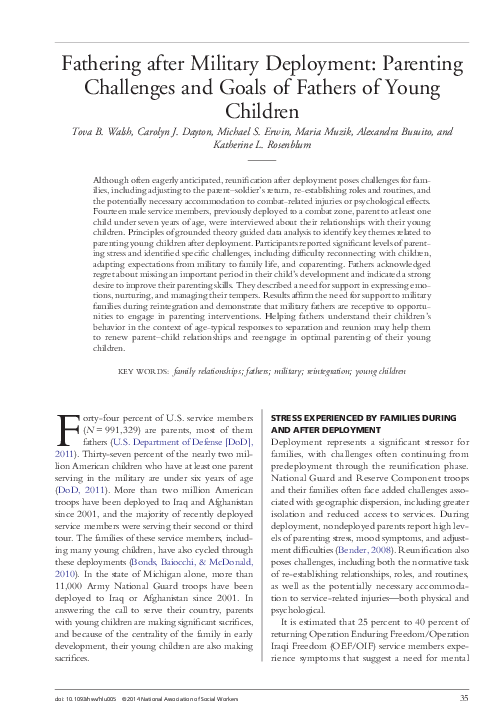 (PDF) Fathering after Military Deployment: Parenting Challenges and ...
