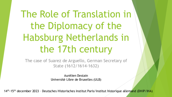 (PDF) The Role of Translation in the Diplomacy of the Habsburg ...