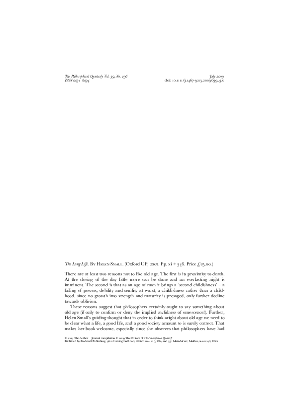 (PDF) The Long Life - Helen Small