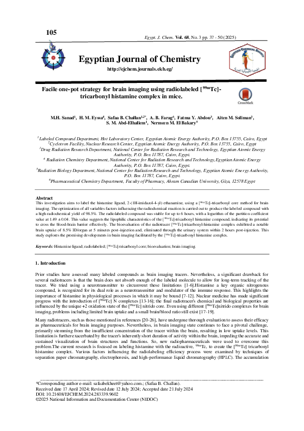 (PDF) Egyptian Journal of Chemistry