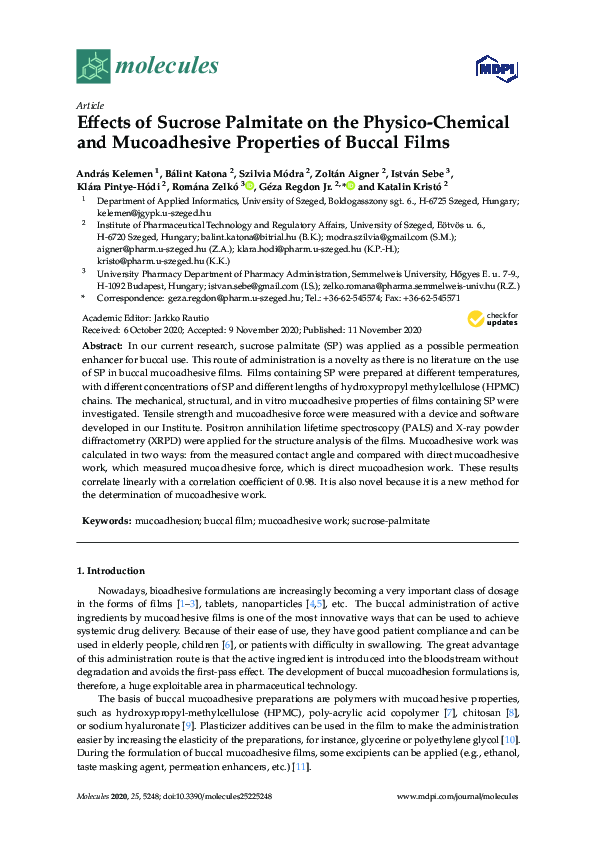 (PDF) Effects of Sucrose Palmitate on the Physico-Chemical and ...