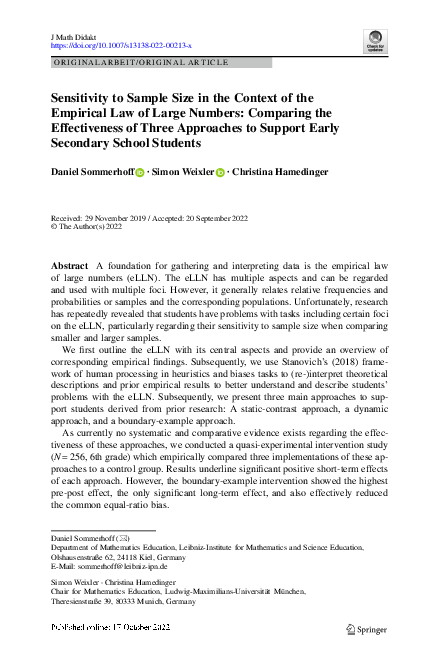 (PDF) Sensitivity to Sample Size in the Context of the Empirical Law of ...
