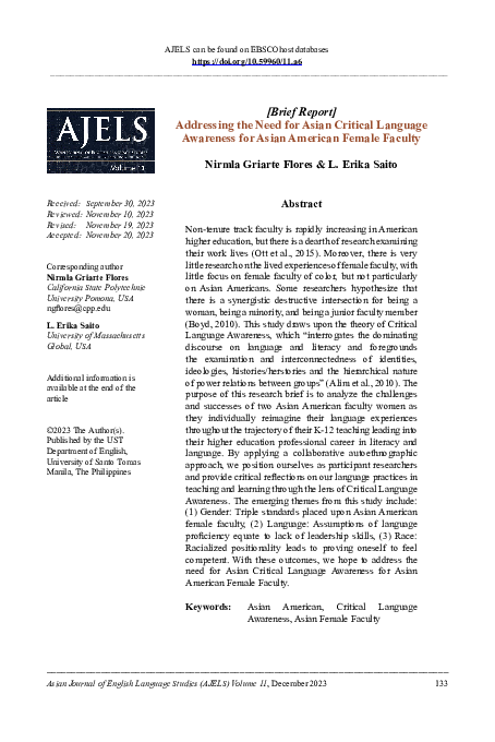 (PDF) Addressing the Need for Asian Critical Language Awareness for ...