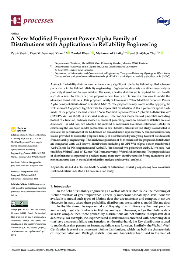 (PDF) A New Modified Exponent Power Alpha Family of Distributions with ...