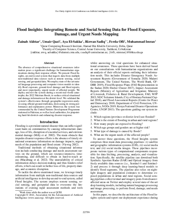 (PDF) Flood Insights: Integrating Remote and Social Sensing Data for Flood Exposure, Damage, and ...