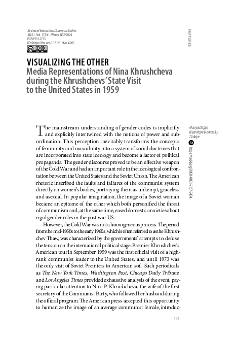 Visualizing the Other: Media Representations of Nina Khrushcheva during ...