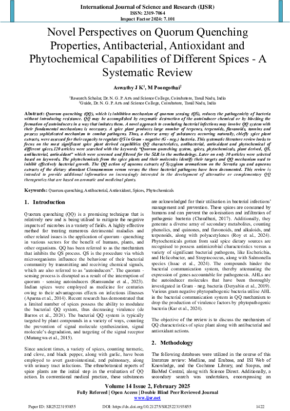 (PDF) Novel Perspectives on Quorum Quenching Properties, Antibacterial ...