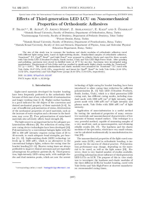 (PDF) Effects of Third-generation LED LCU on Nanomechanical Properties ...