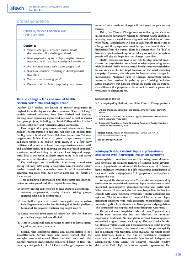 [Neuropsychiatric Systemic Lupus Erythematosus: From the Standpoint of ...