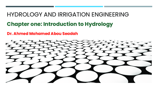 (PDF) Hydrology: Chapter 1_Introduction to Hydrology