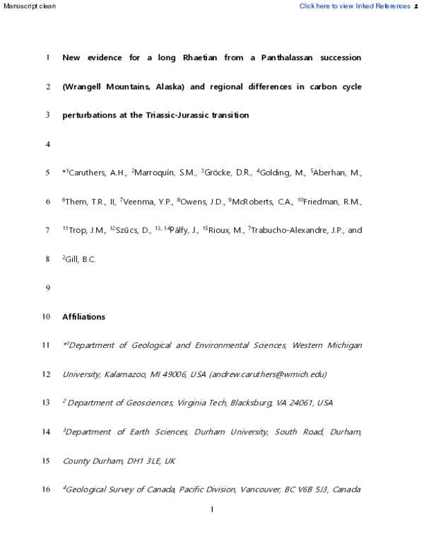 New evidence for a long Rhaetian from a Panthalassan succession ...