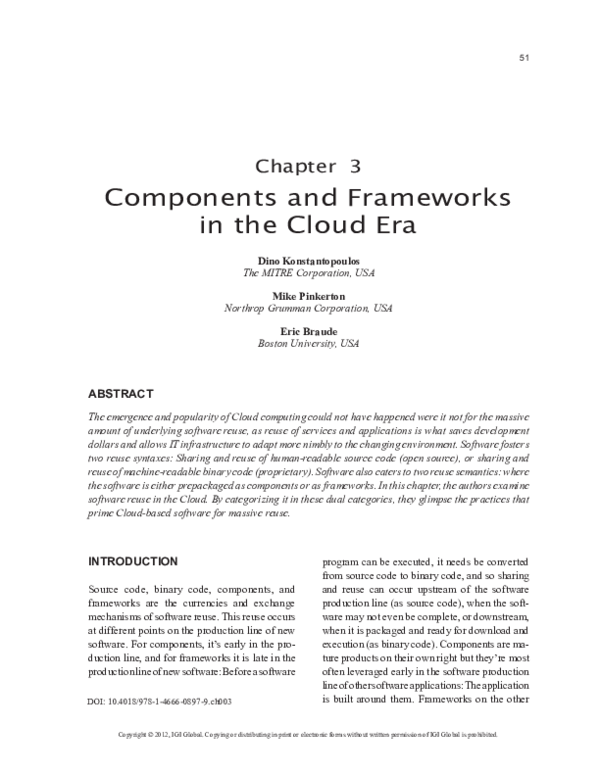 (PDF) Components and Frameworks in the Cloud Era