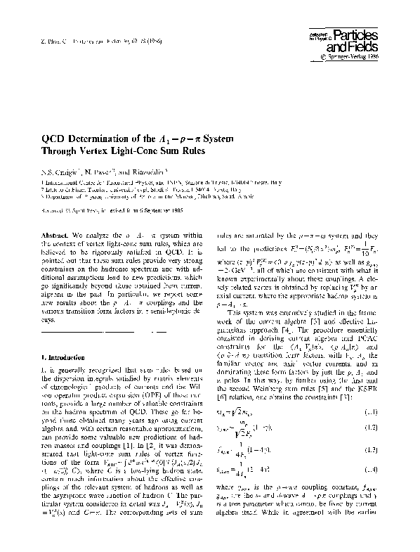 (PDF) QCD determination of theA 1-ρ-π system through vertex light-cone ...
