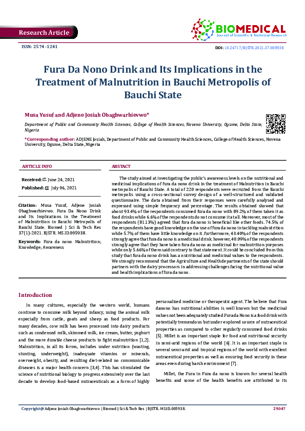 (PDF) Fura Da Nono Drink and Its Implications in the Treatment of ...