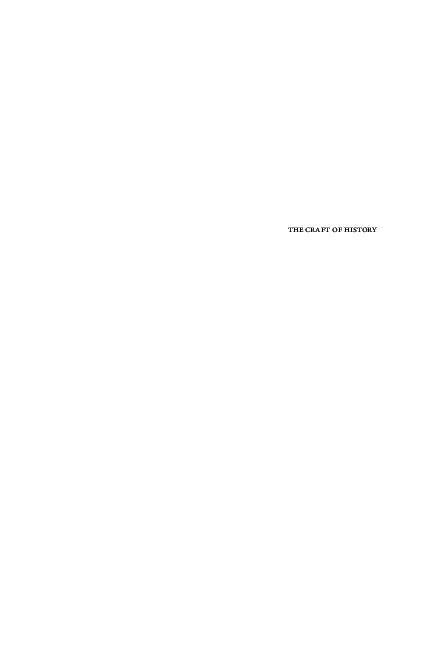 (PDF) The Craft of History: Turning History into a Discipline in the ...