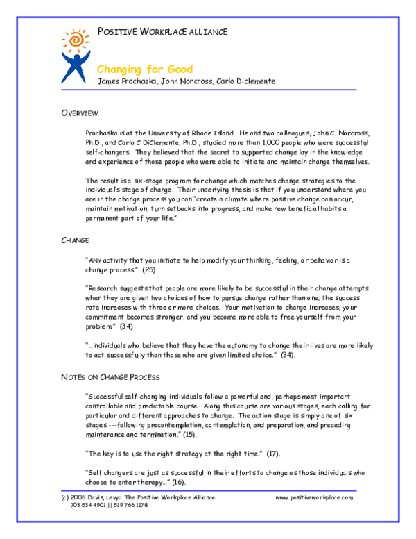(PDF) Changing for Good