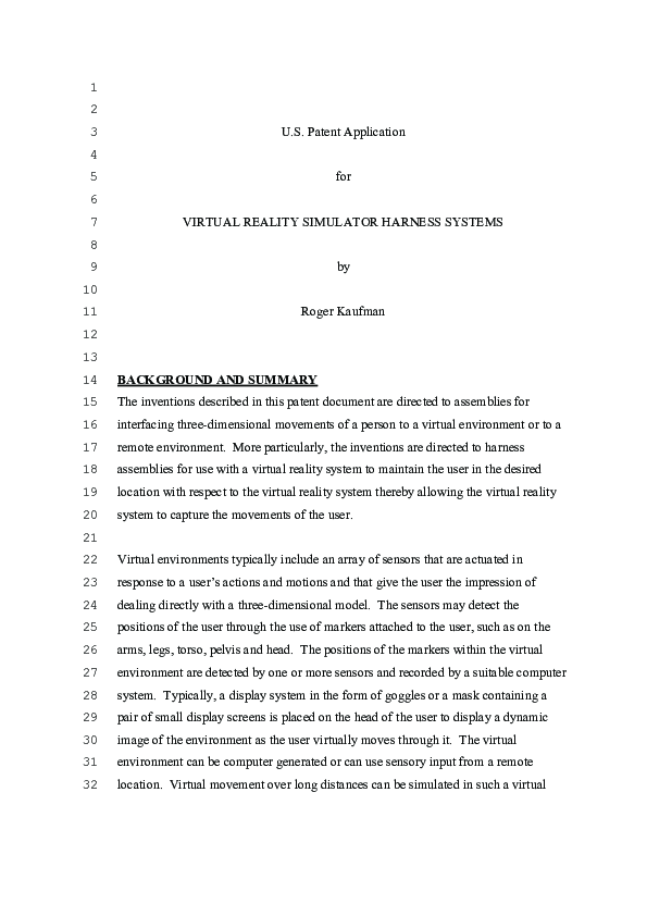 VIRTUAL REALITY SIMULATOR HARNESS SYSTEMS