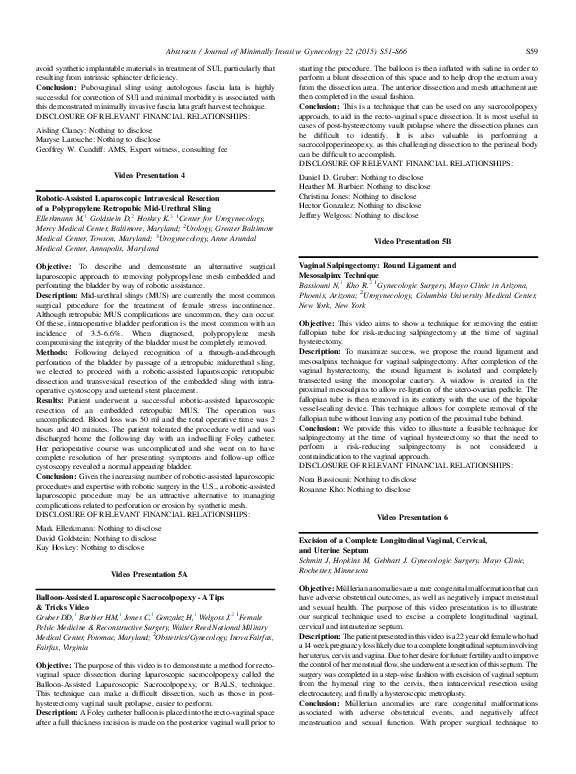 (PDF) Excision of a Complete Longitudinal Vaginal, Cervical, and ...