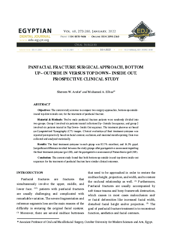 (PDF) Panfacial Fracture Surgical Approach, Bottom Up– Outside In ...