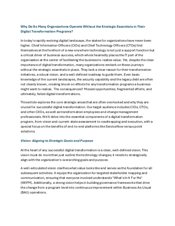 (PDF) Why Do So Many Organizations Operate Without the Strategic ...