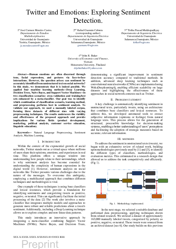 (PDF) Twitter and Emotions: Exploring Sentiment Detection. In 2024 19th International Workshop ...