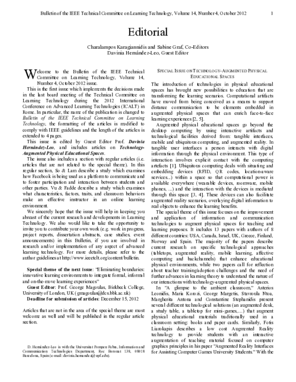 (PDF) A Glimpse into the Ambient Classroom