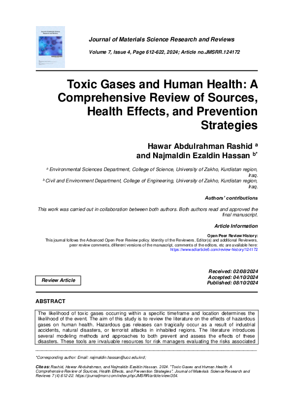 (PDF) Toxic Gases and Human Health: A Comprehensive Review of Sources ...