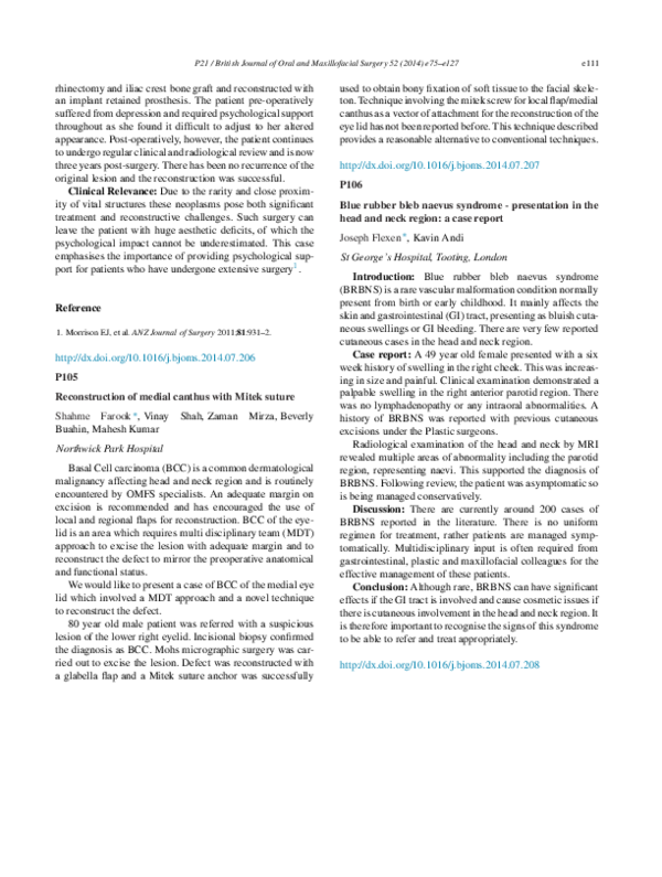 (PDF) Reconstruction of medial canthus with Mitek suture