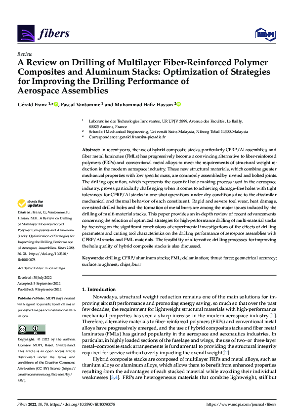 (PDF) A Review on Drilling of Multilayer Fiber-Reinforced Polymer ...