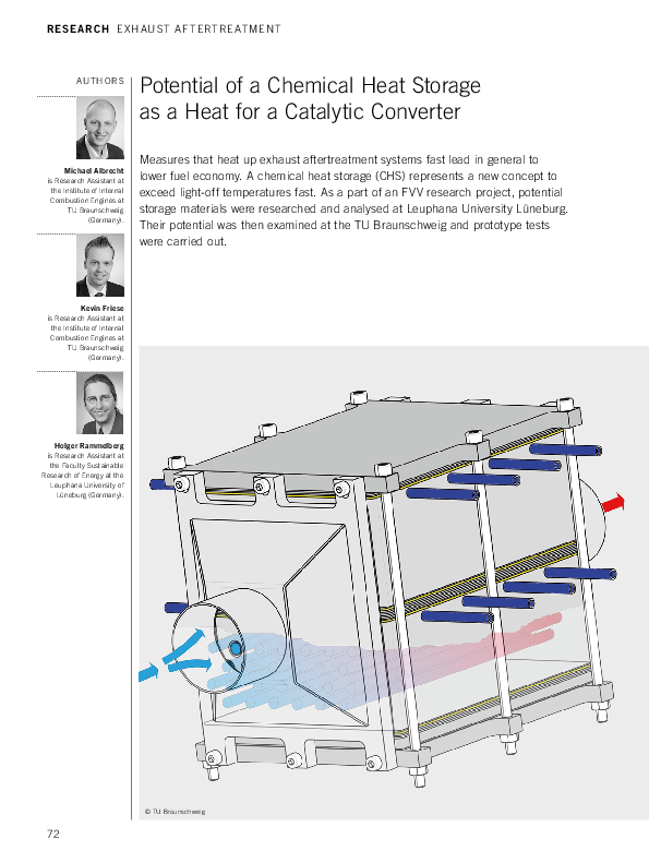 (PDF) Potential of a Chemical Heat Storage as a Heat for a Catalytic ...