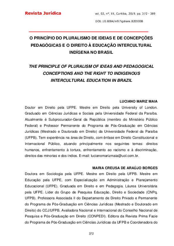 (PDF) O Princípio Do Pluralismo De Ideias e De Concepções Pedagógicas e ...