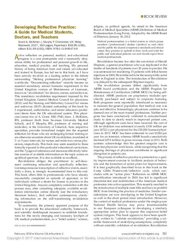 (PDF) Developing Reflective Practice: A Guide for Medical Students ...