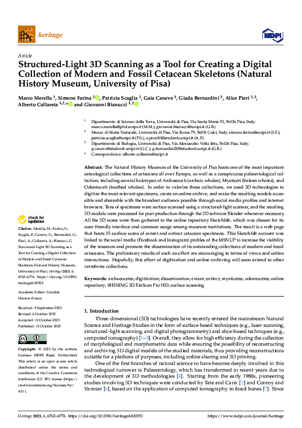(PDF) Structured-Light 3D Scanning as a Tool for Creating a Digital Collection of Modern and ...