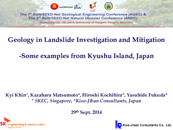 (PDF) Geology in Landslide Investigation and Mitigation -Some examples ...