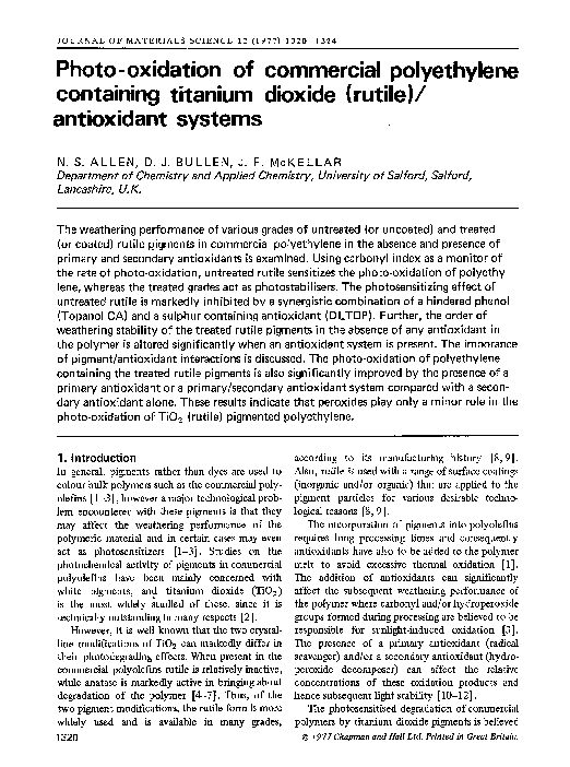 (PDF) Photo-oxidation of commercial polyethylene containing titanium ...