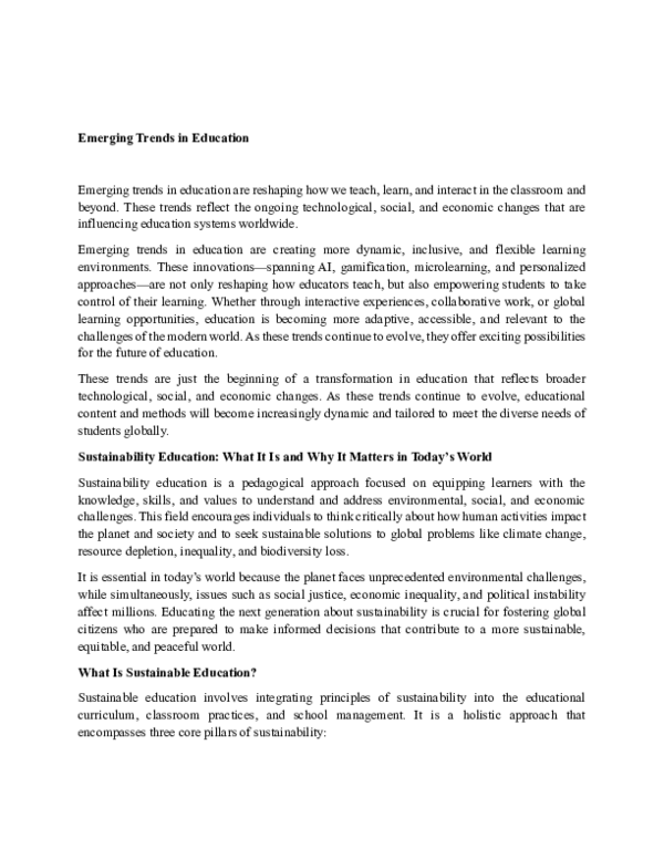 (PDF) Emerging Trends in Education
