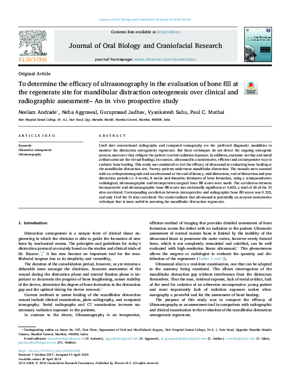 (PDF) To determine the efficacy of ultrasonography in the evaluation of ...