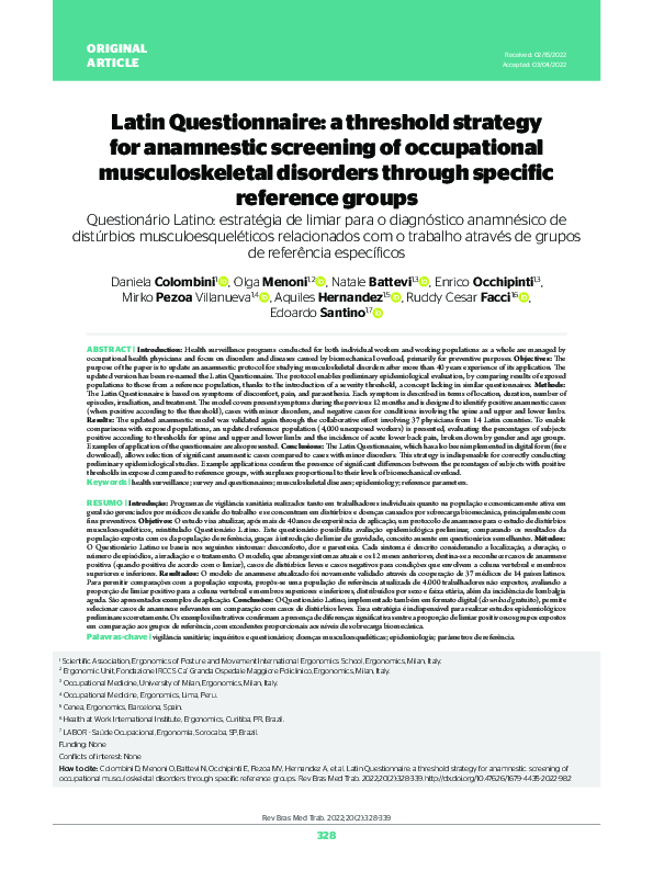 (PDF) Latin Questionnaire: a threshold strategy for anamnestic ...