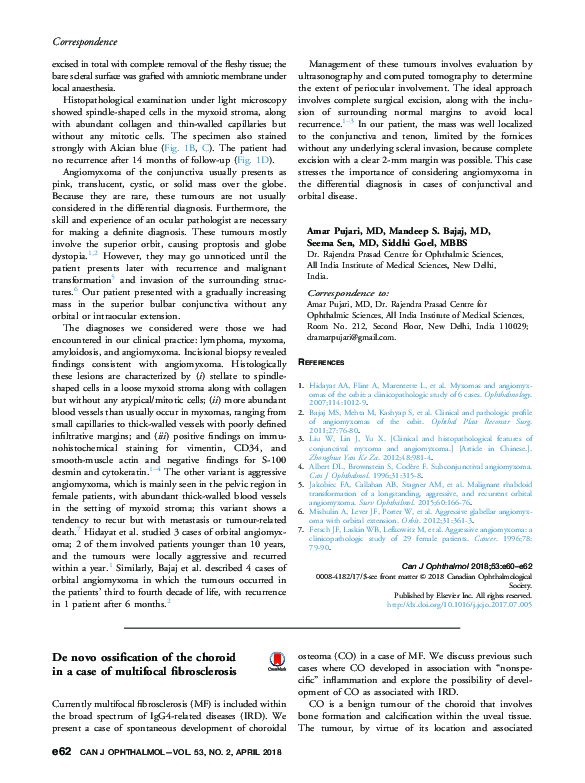 (PDF) De novo ossification of the choroid in a case of multifocal ...