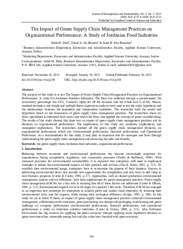 (PDF) The impact of green supply chain management practices on firm competitiveness