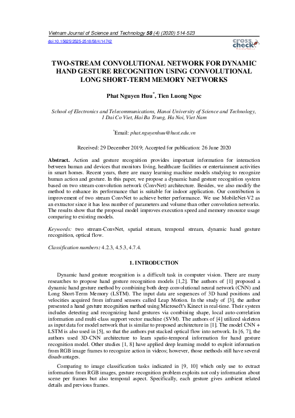 (PDF) Two-Stream Convolutional Network for Dynamic Hand Gesture Recognition Using Convolutional ...