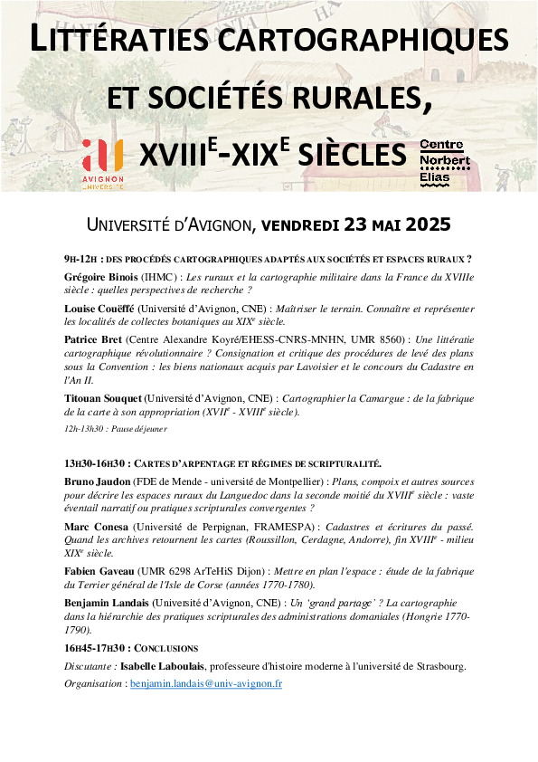 (PDF) Littératies cartographiques et sociétés rurales, 18e-19e siècle