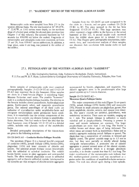 (PDF) Petrography of the Western Alboran Basin "Basement