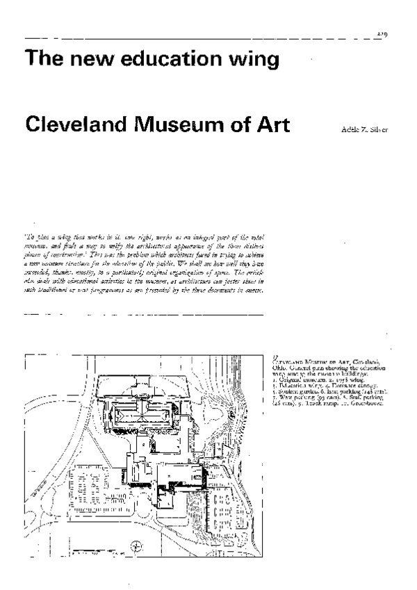 (PDF) The new education wing/ Cleveland Museum of Art