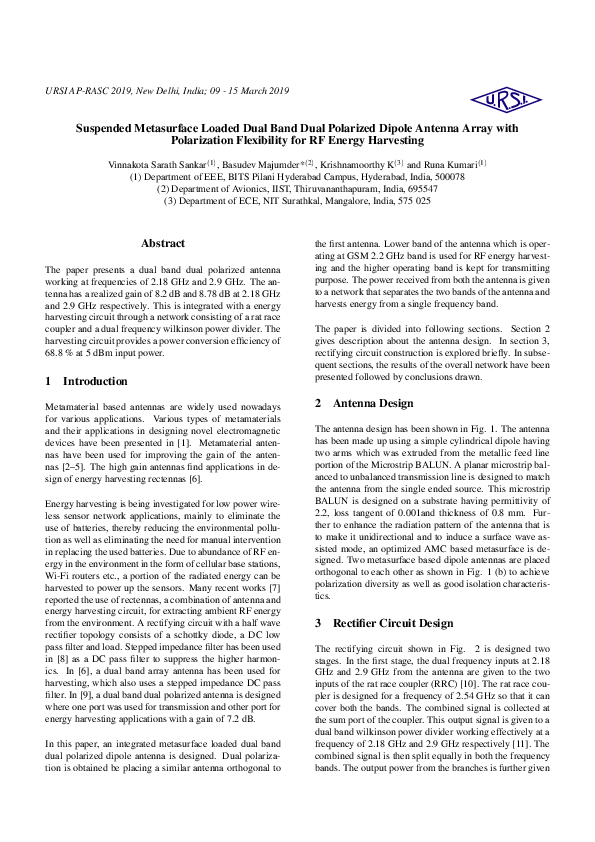 Suspended Metasurface Loaded Dual Band Dual Polarized Dipole Antenna ...