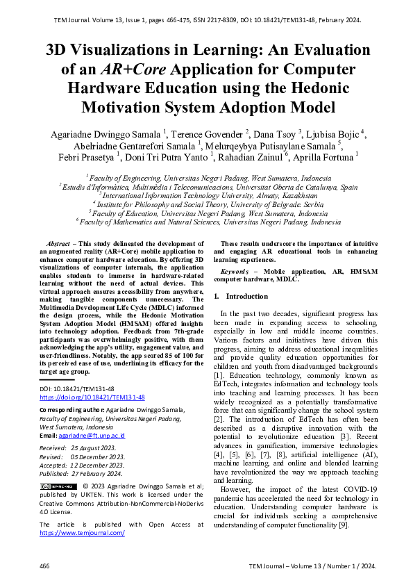 (PDF) 3D Visualizations in Learning: An Evaluation of an AR+Core ...