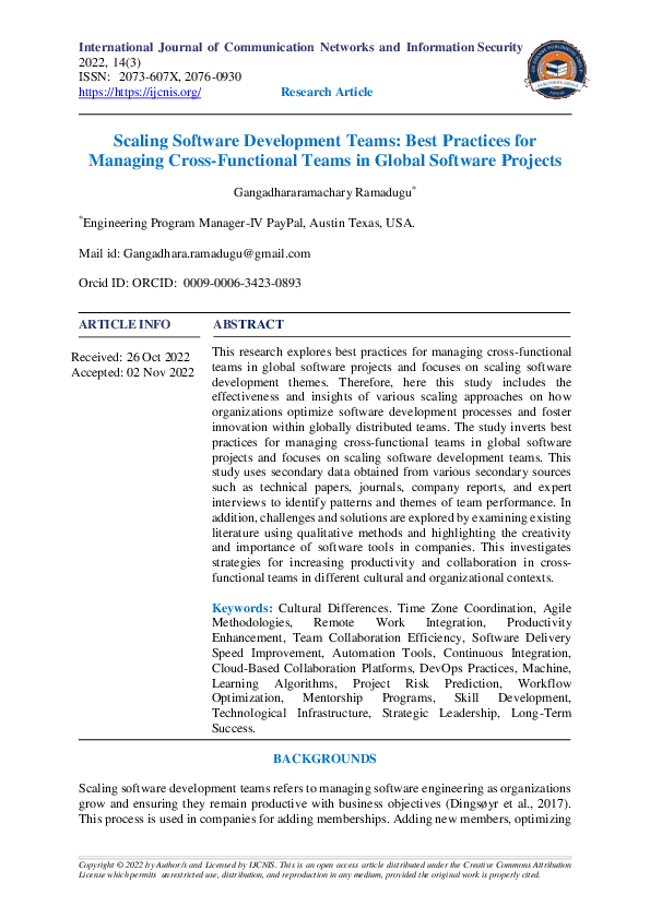 (PDF) Scaling Software Development Teams: Best Practices for Managing ...
