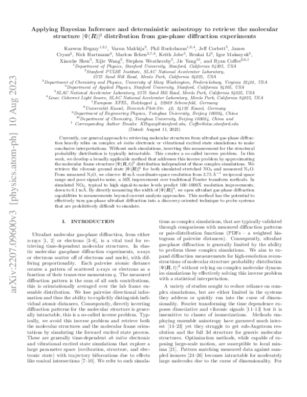 (PDF) Bayesian inferencing and deterministic anisotropy for the retrieval of the molecular ...